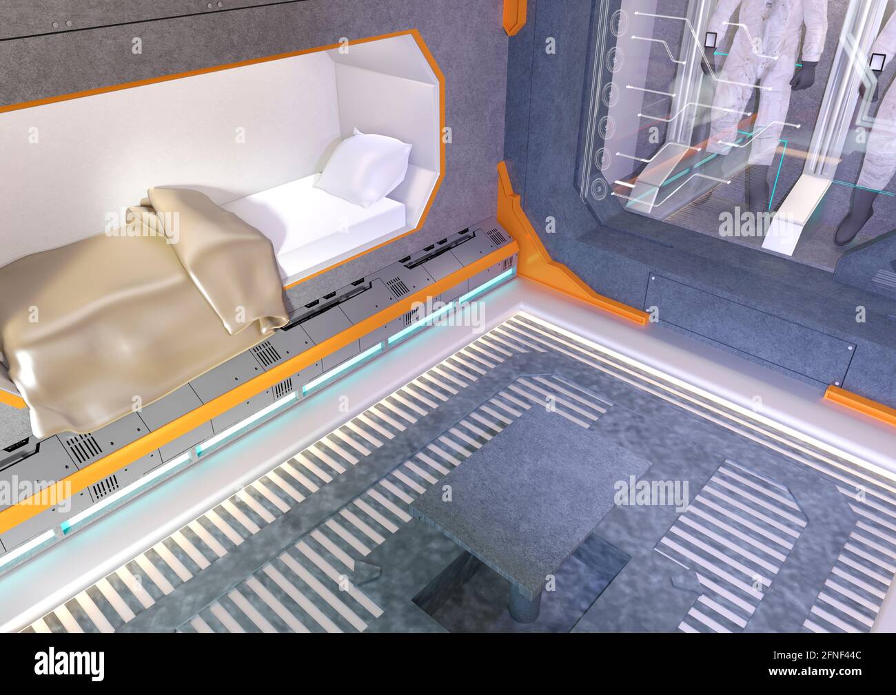 3D rendering of a science fiction space station Stock Photo - Alamy