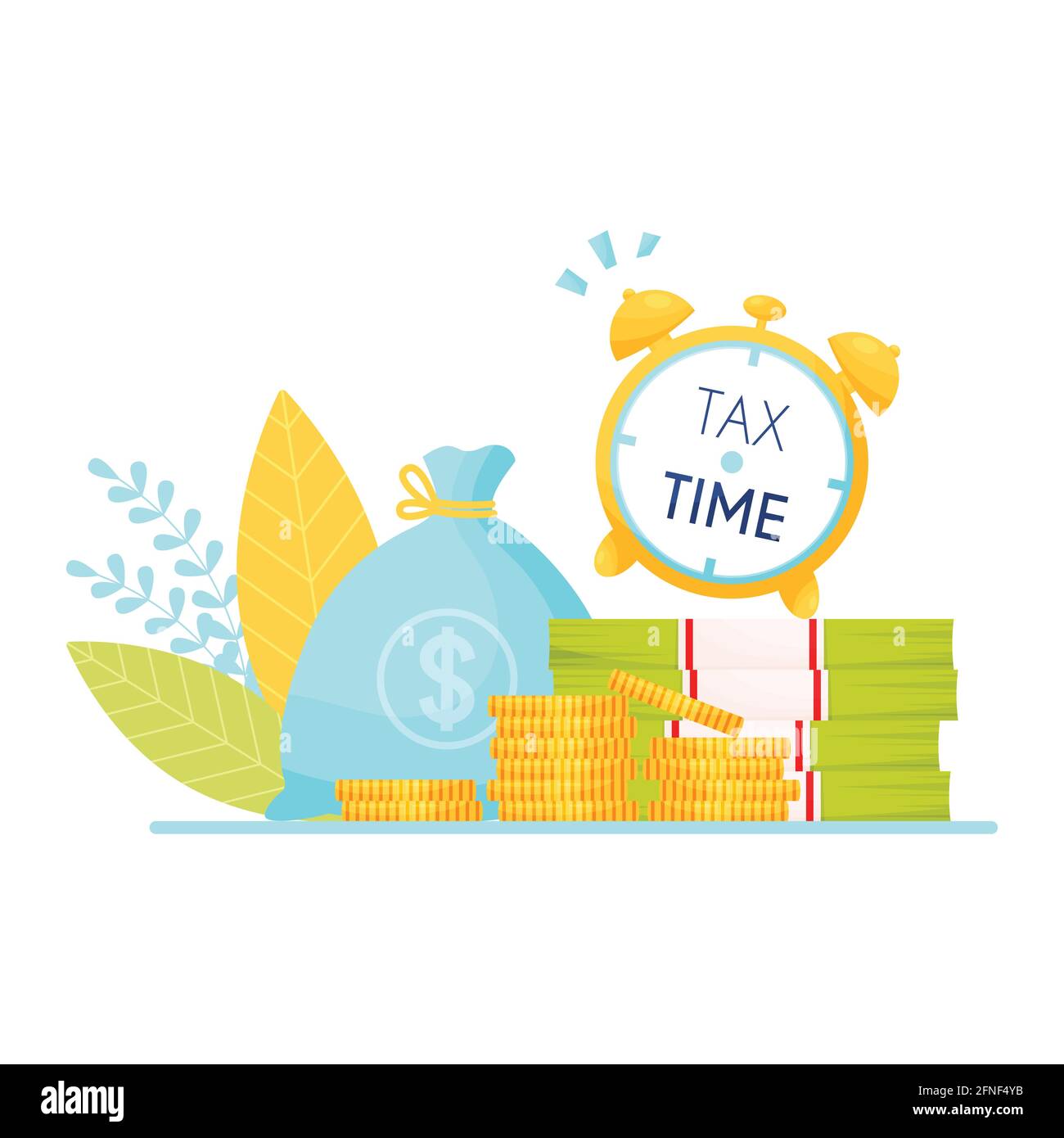 Tax time background. Vector illustration Stock Vector Image & Art - Alamy