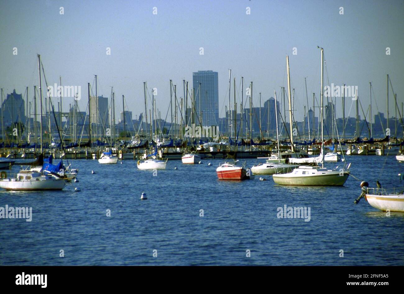 The Port of Milwaukee on Lake Michigan. [automated translation] Stock ...