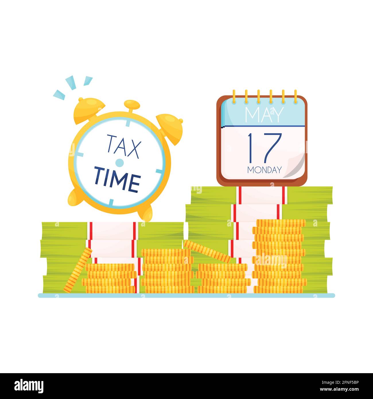 Tax time background. Vector illustration Stock Vector Image & Art - Alamy