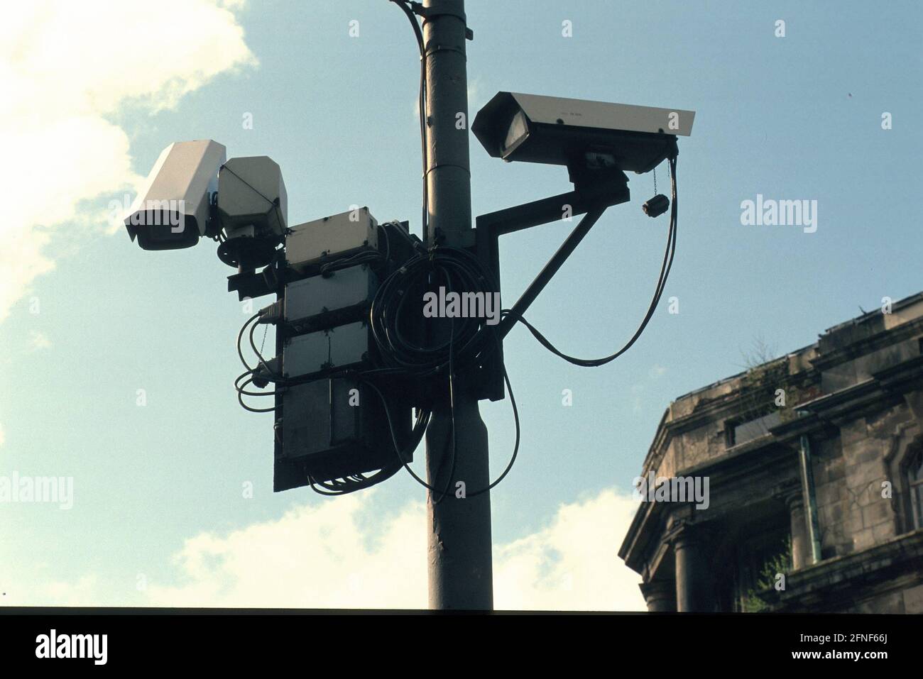 Surveillance camera at the former headquarters of the STASI branch in ...