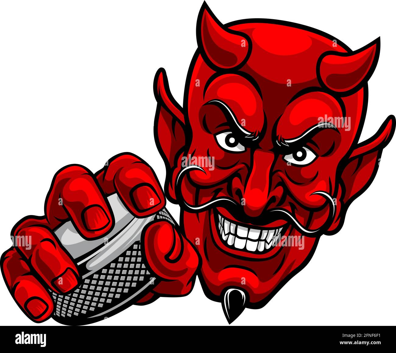 Devil Satan Ice Hockey Sports Mascot Cartoon Stock Vector Image & Art ...