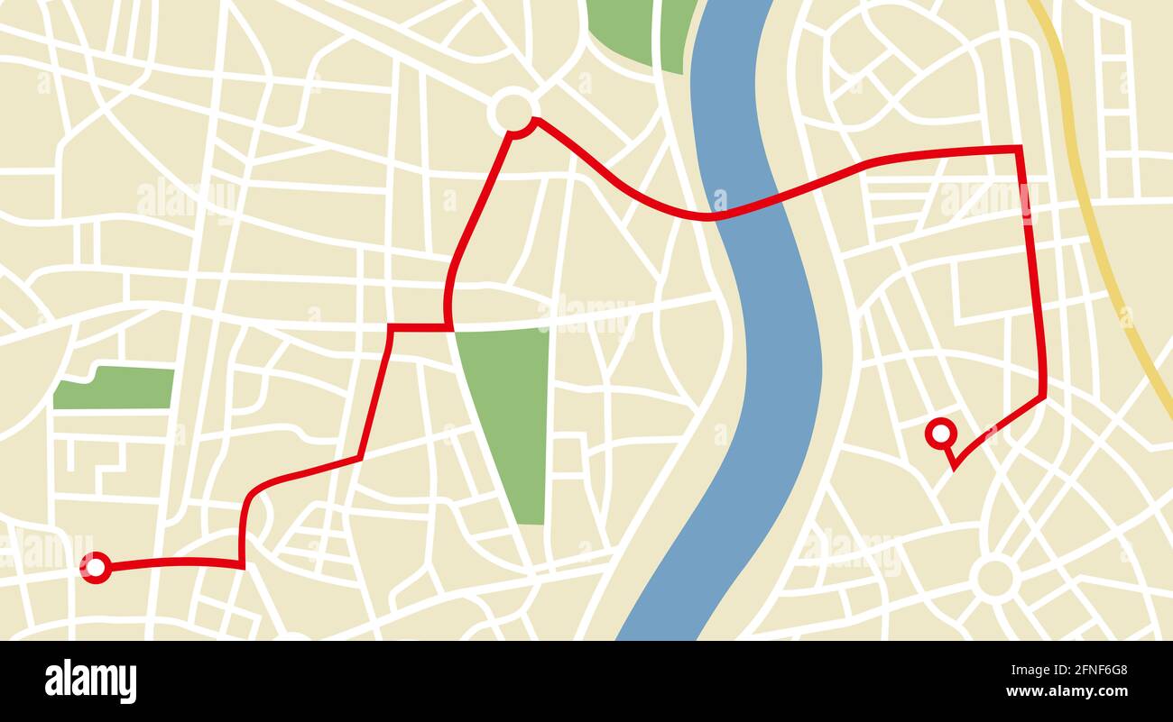 A generic city map - Navigation Stock Photo - Alamy