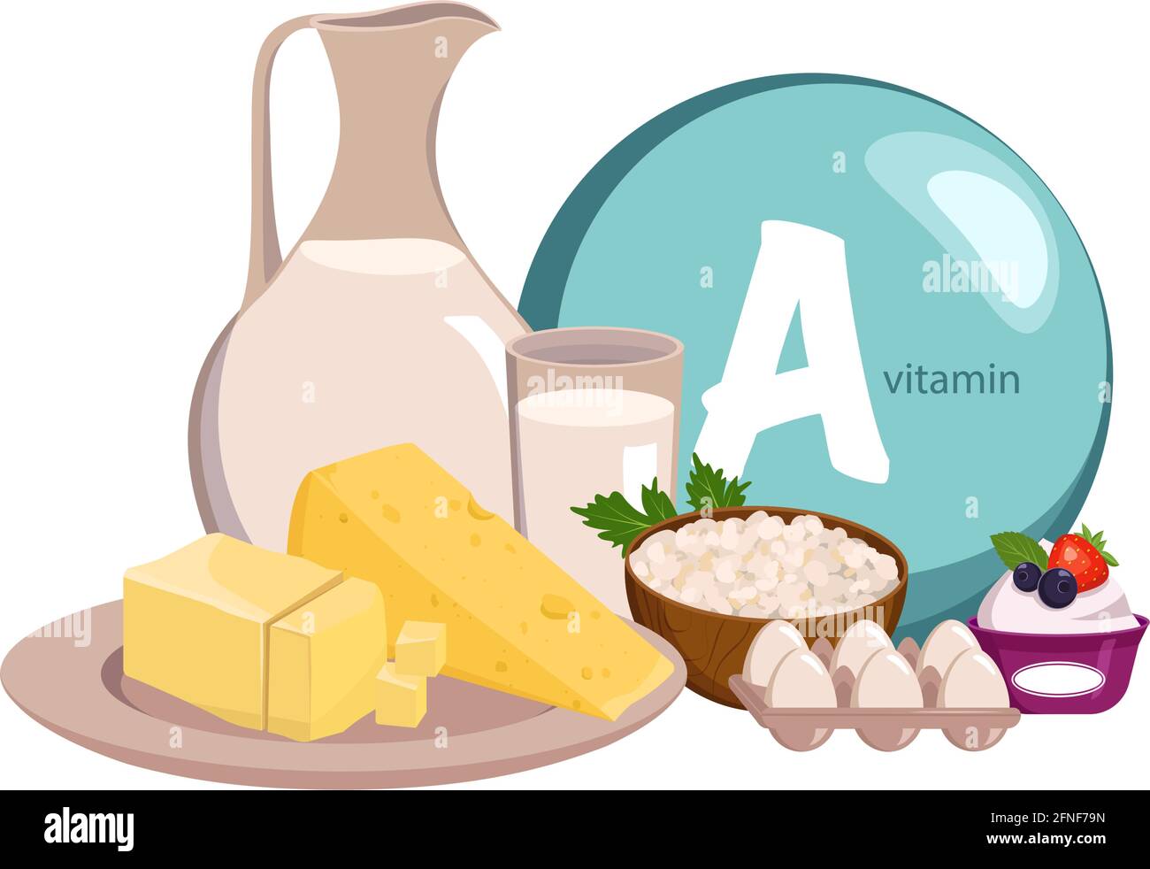Composition natural food cream Stock Vector Images - Alamy