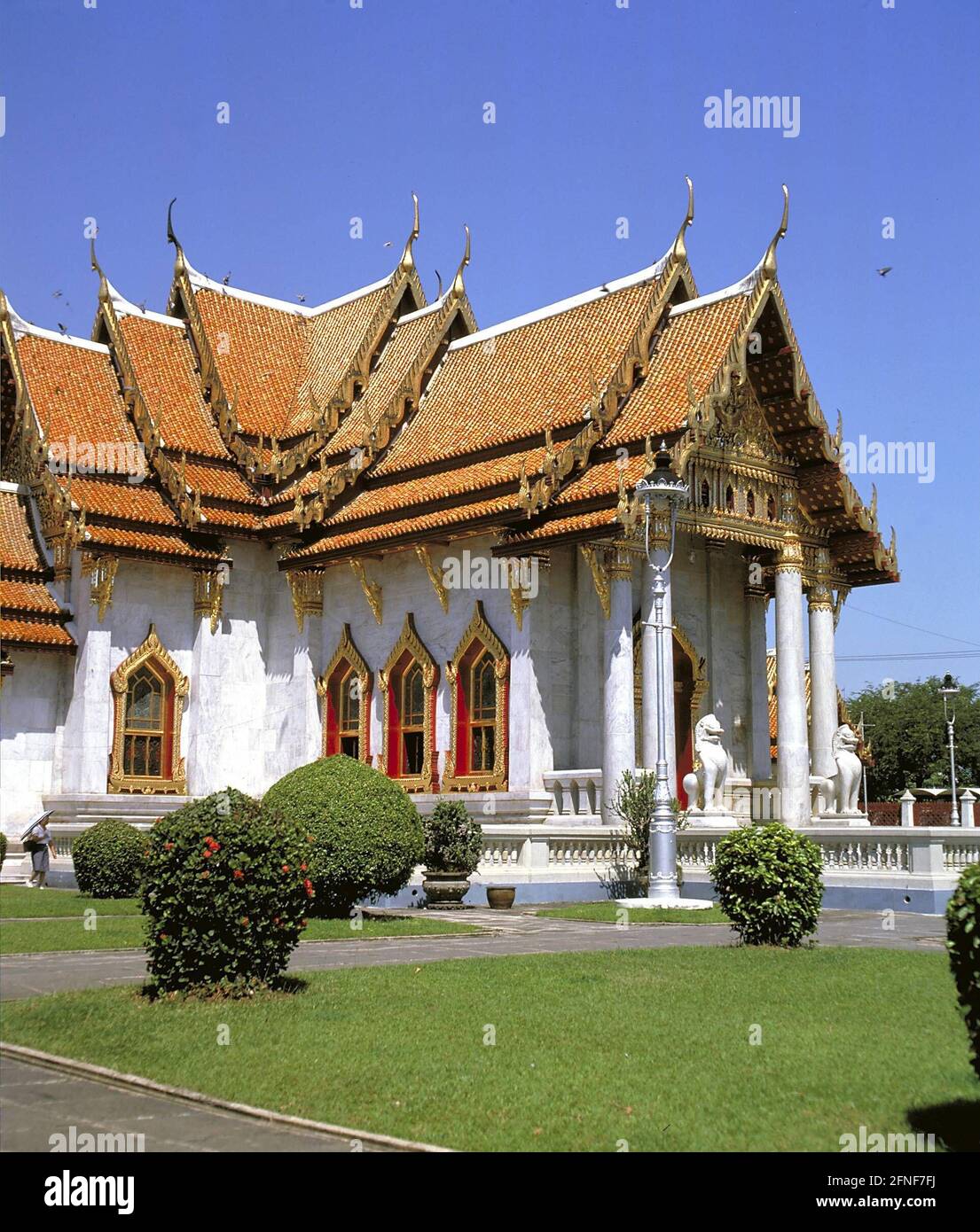Wat Benchamabopitr, the marble temple in Bangkok. [automated ...