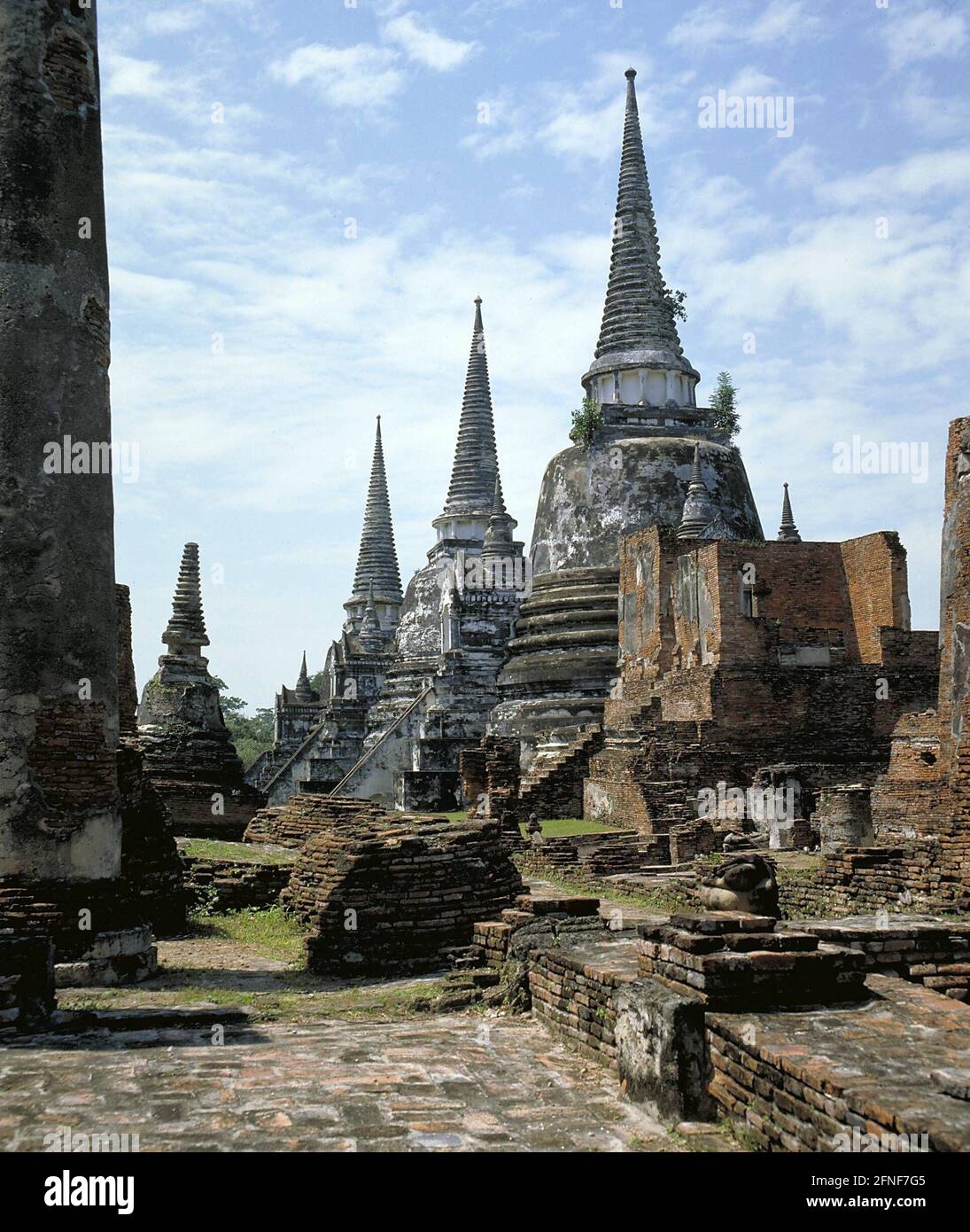 Temple Wat Si Sanphet, the main temple of Ayuthia, the former capital ...