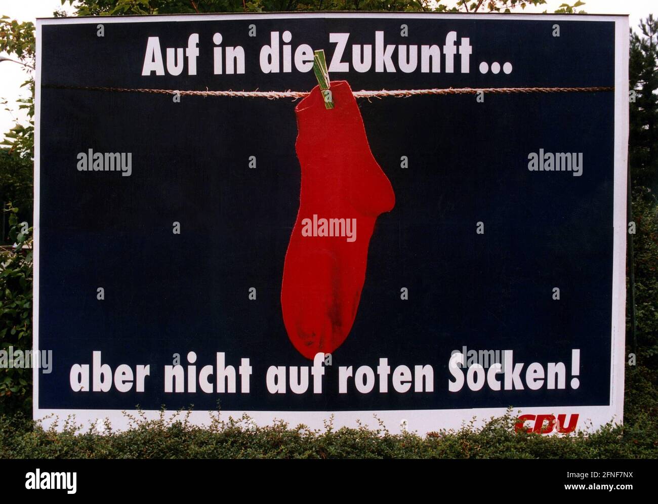 The election poster of the CDU for the 1994 Bundestag elections with ...