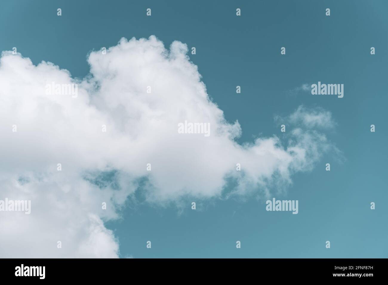 Natural view of an elephant-shaped cloud in the blue sky with copyspace ...