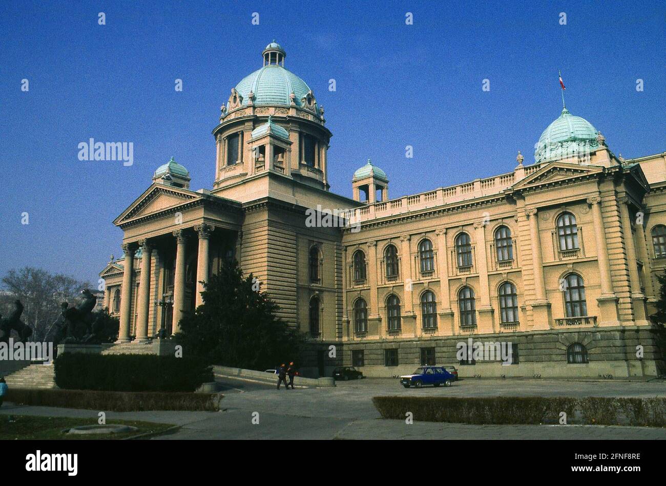 Parliament building of the Republic of Yugoslavia in Belgrade ...