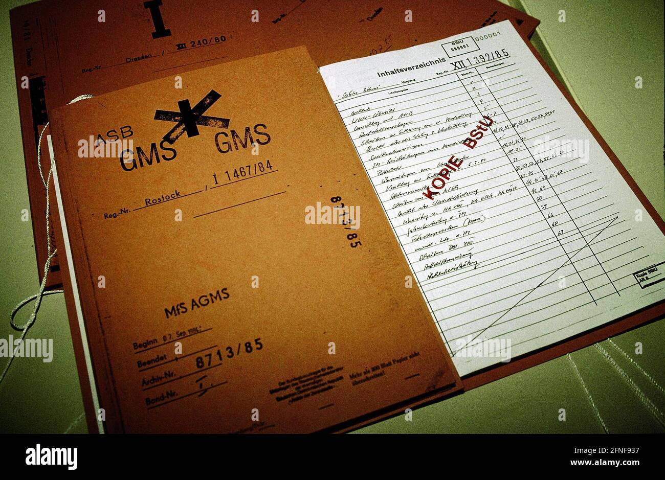 Stasi files at Berlin headquarters. [automated translation] Stock Photo ...