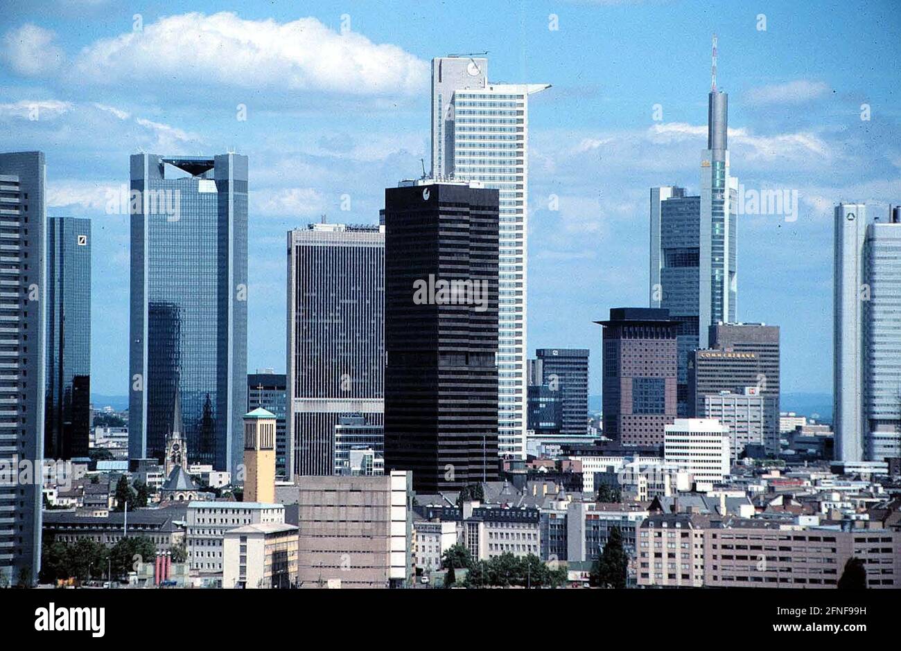 High-rise buildings in the banking district of Frankfurt am Main ...