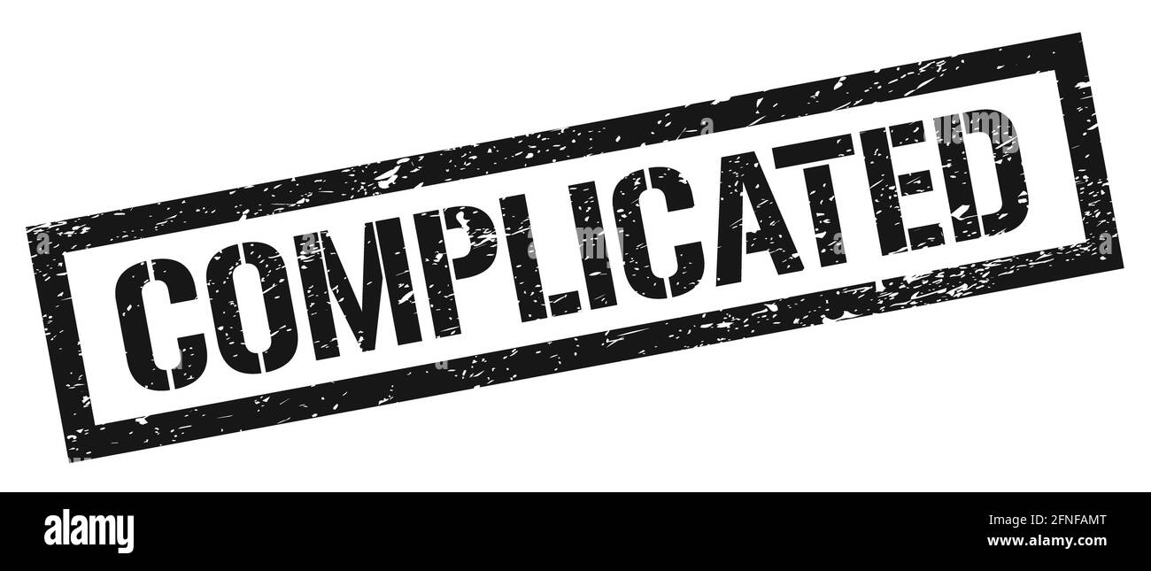 COMPLICATED black grungy rectangle stamp sign Stock Photo - Alamy