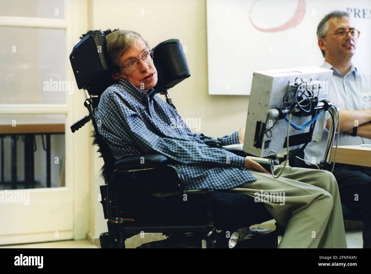 Prof. Stephen William Hawking at the press conference for the 'Strings ...