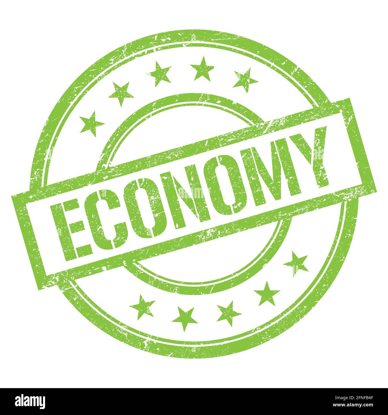 ECONOMY text written on green round vintage rubber stamp Stock Photo ...