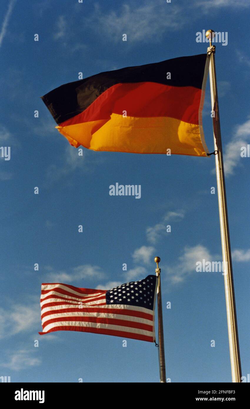The German and American flags were hoisted side by side as a sign of ...