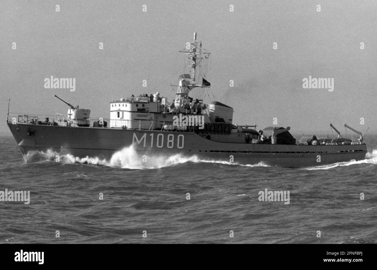 The coastal minesweeper Marburg of the German Navy (undated photo ...