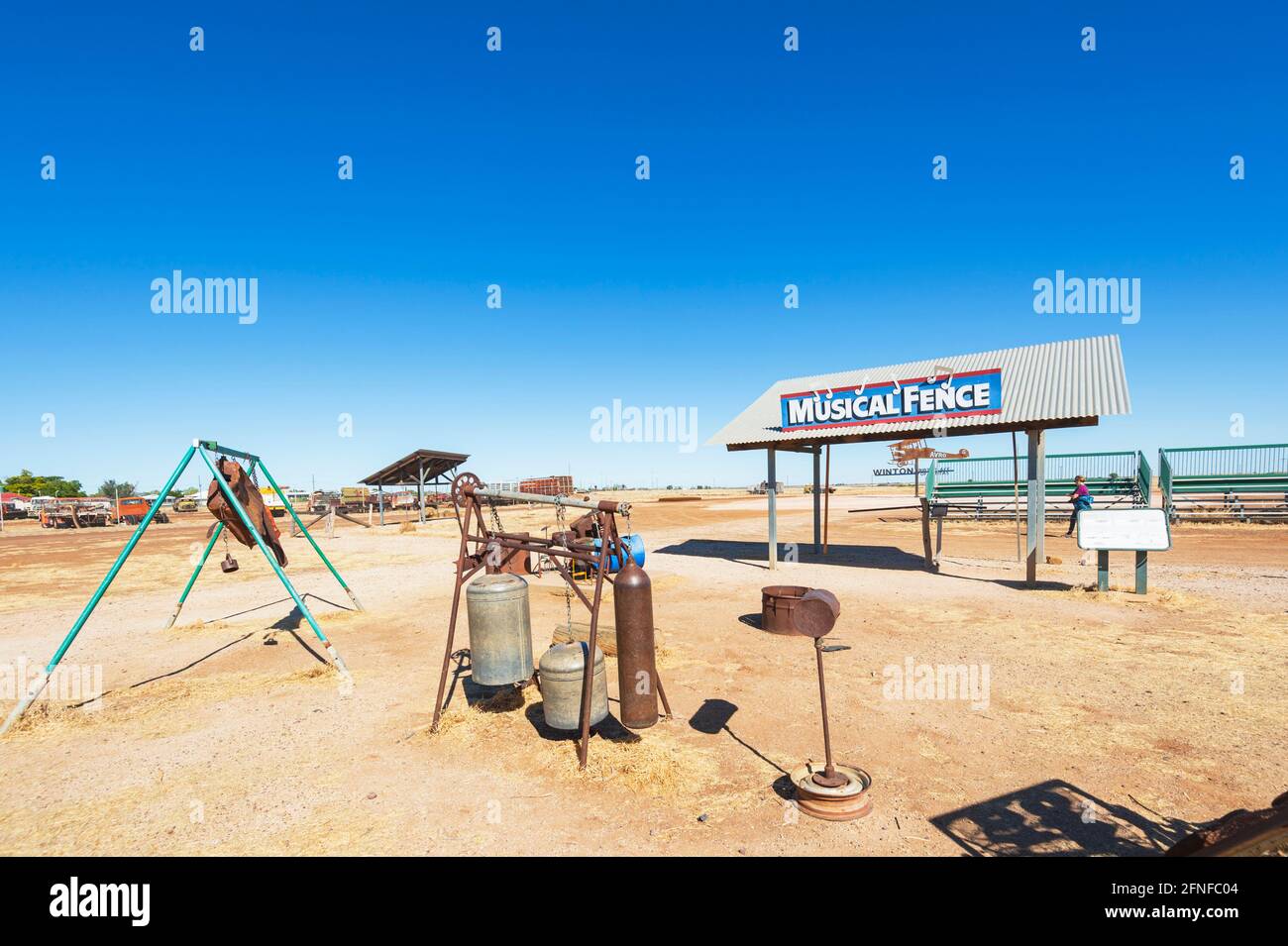 The musical fence, a popular tourist attraction in Winton, Central ...