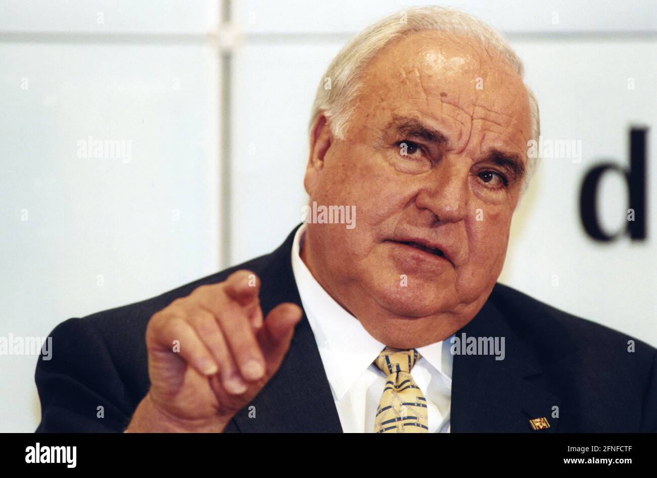 A portrait of former German Chancellor Helmut Kohl (CDU). [automated ...