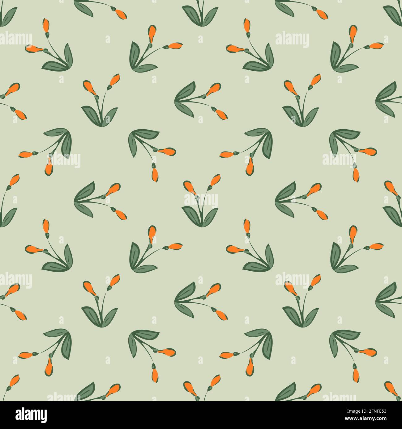 Drawing buds meadow flowers. Beautiful floral seamless pattern. Cute ...