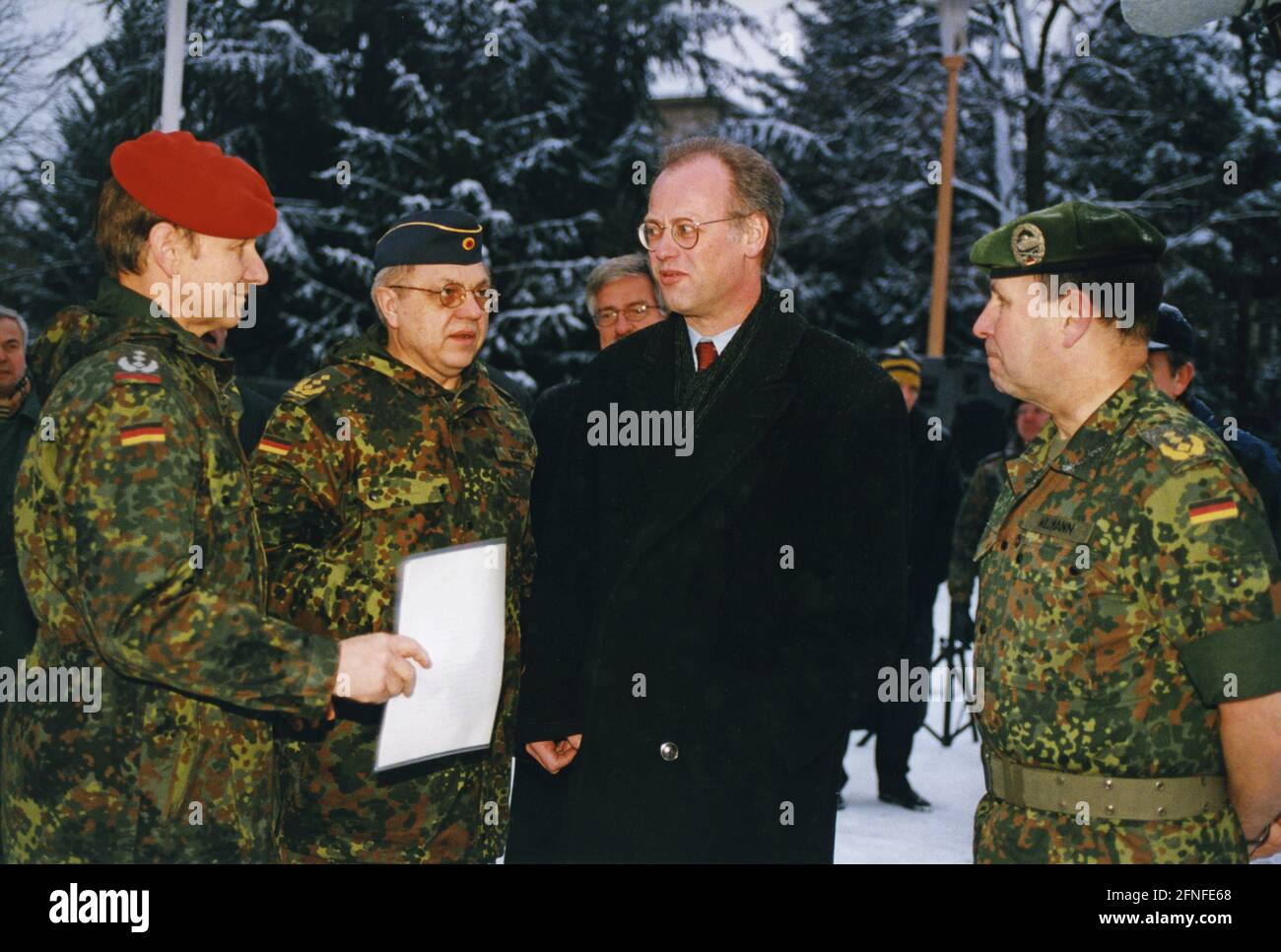 This photograph shows Federal Minister of Defence Rudolf Scharping ...