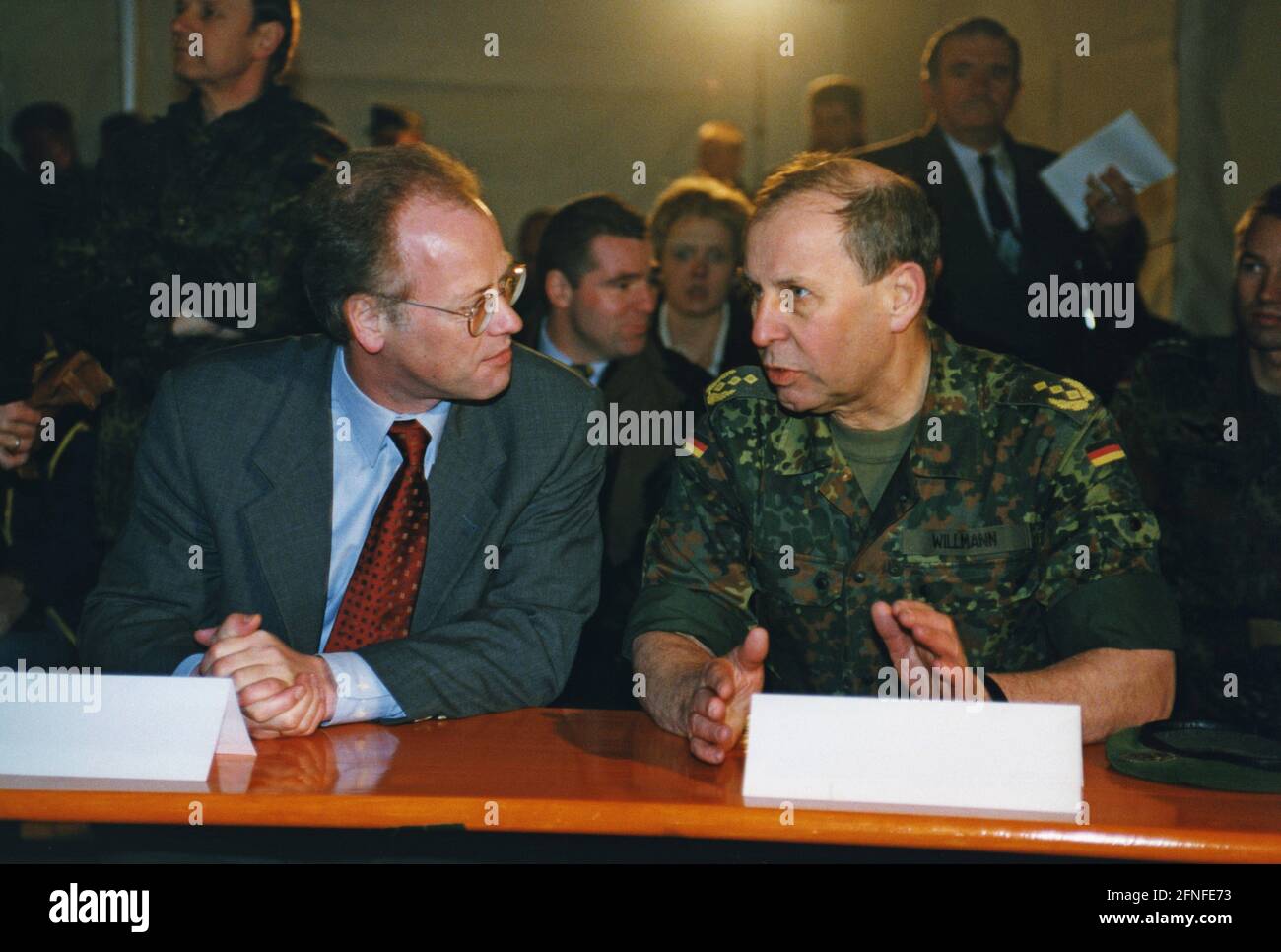 This photograph shows Federal Minister of Defence Rudolf Scharping ...