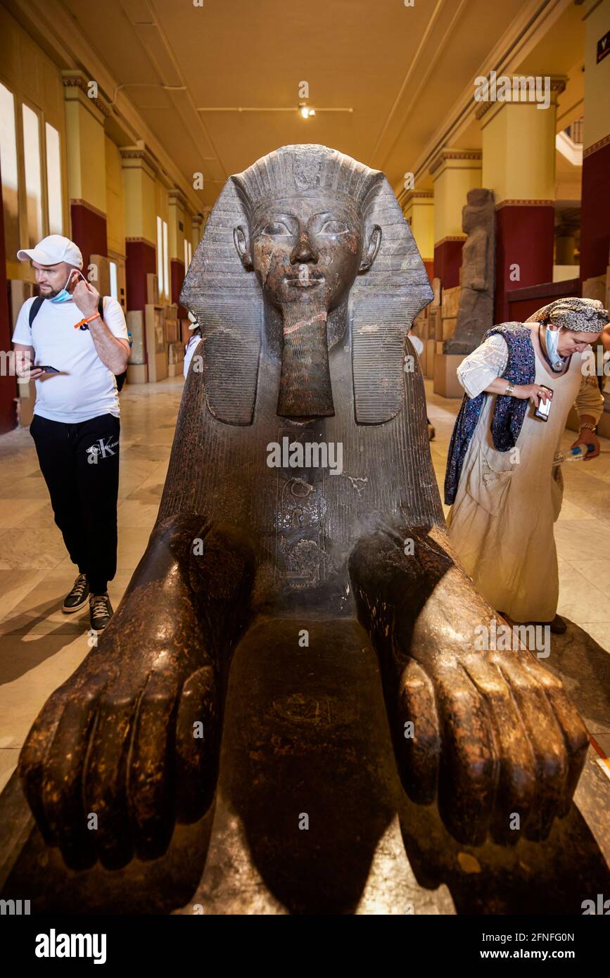 Cairo Egypt - April 13, 2021. Egyptian Museum, various exhibits Stock ...