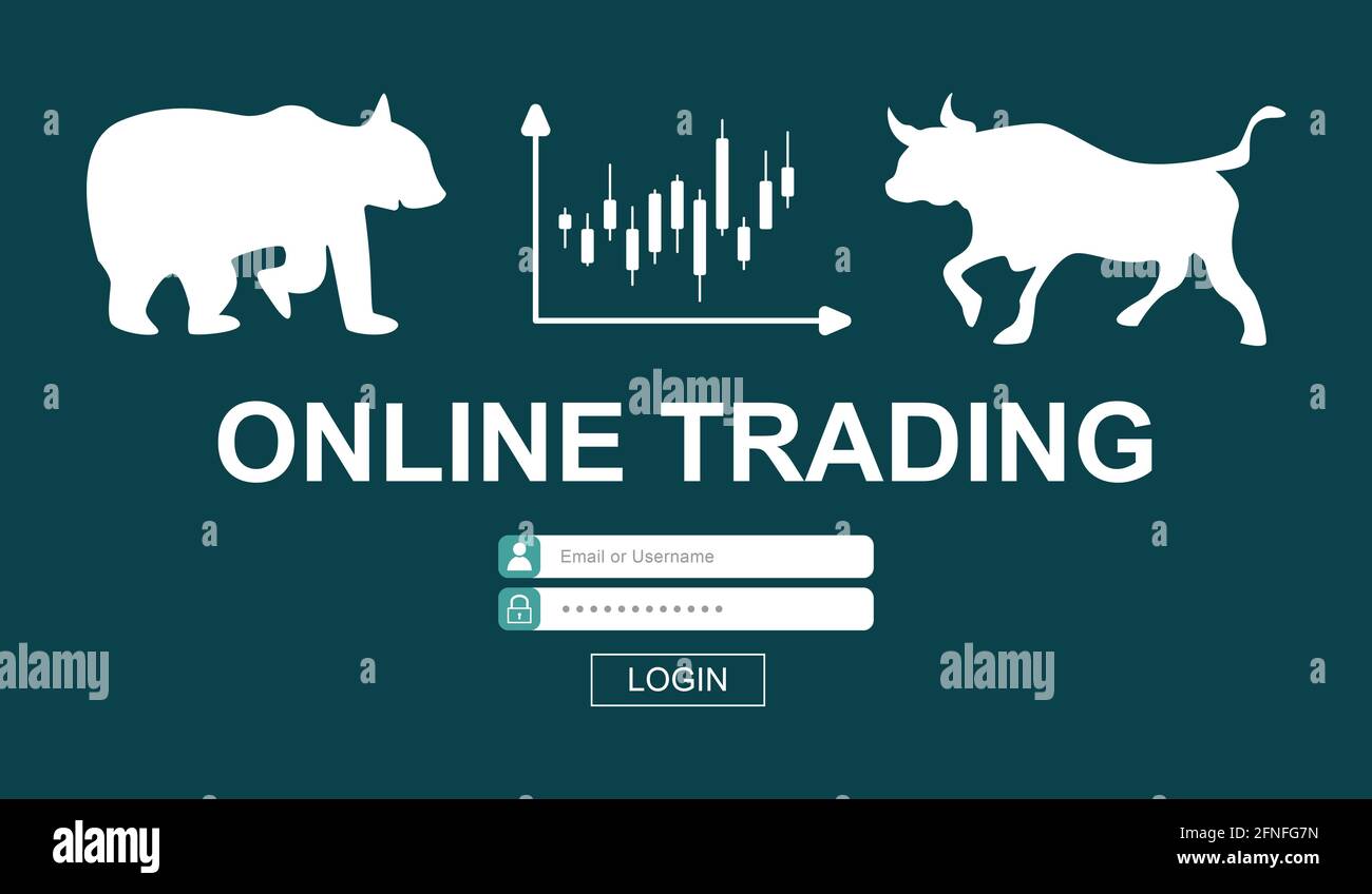 Illustration of an online trading concept Stock Photo - Alamy