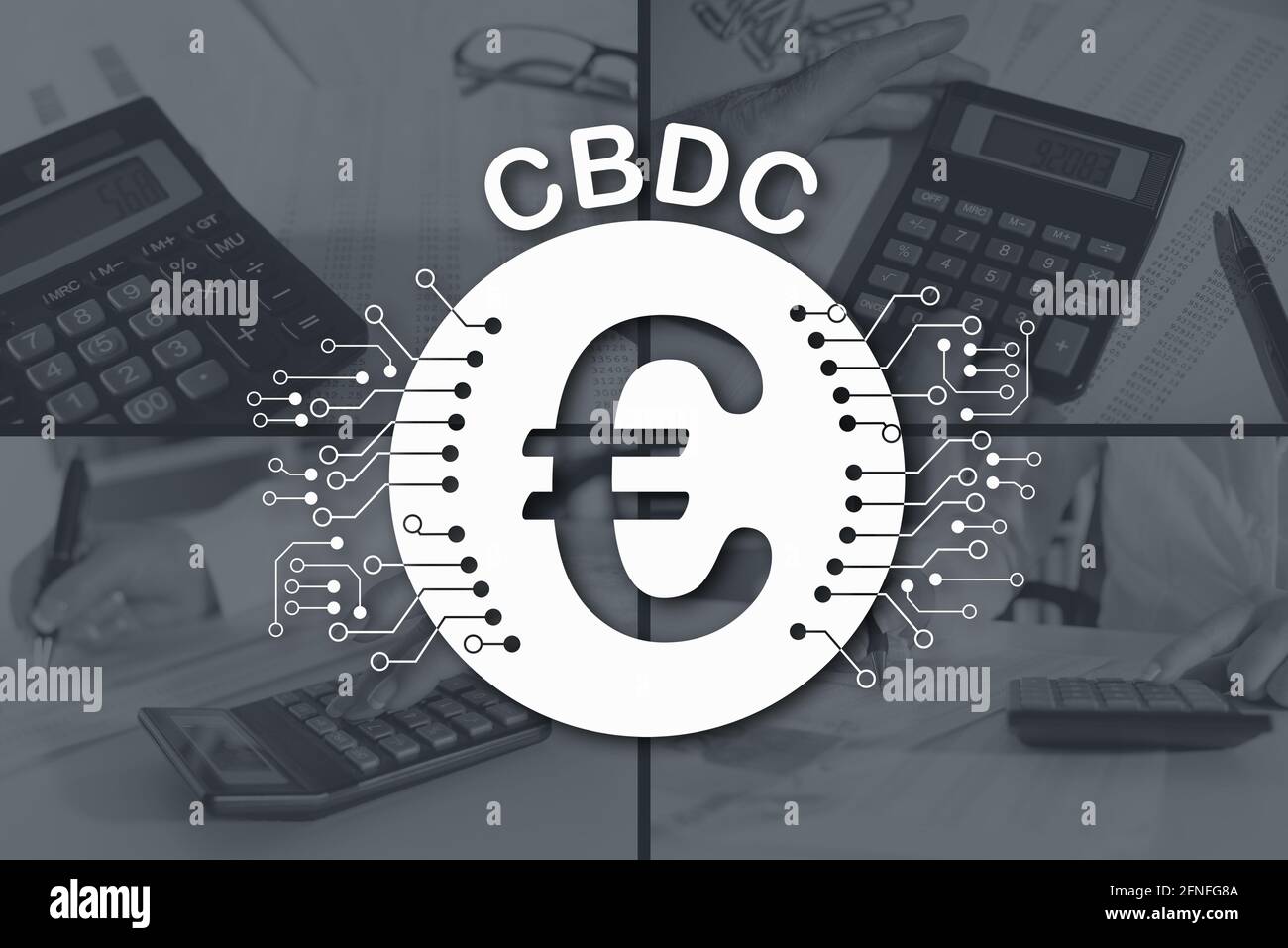 Cbdc concept illustrated by pictures on background Stock Photo - Alamy