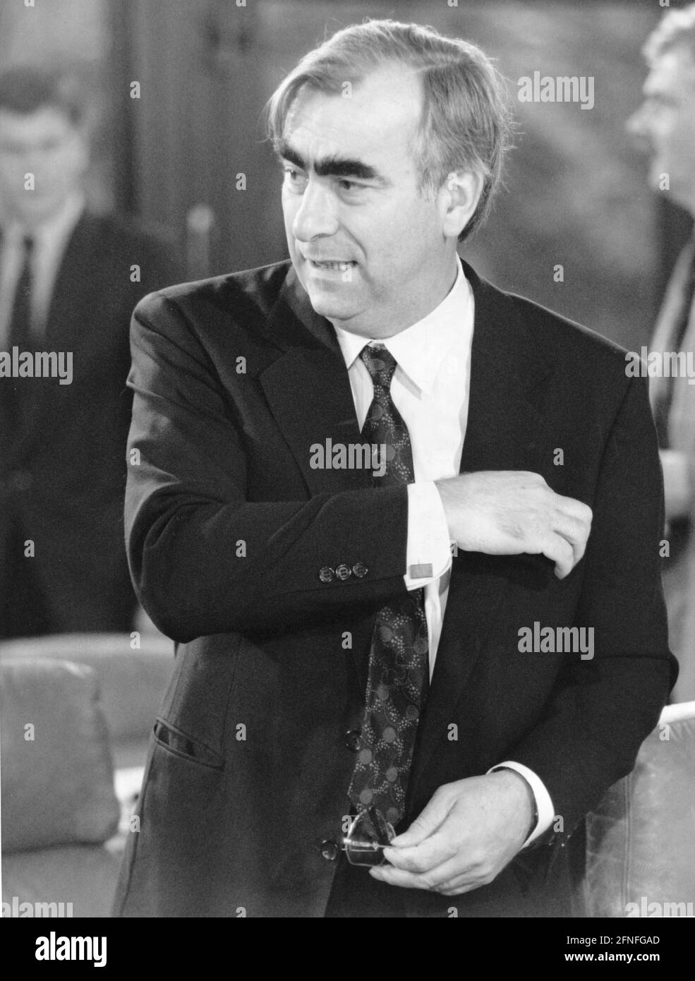 The Federal Minister of Finance and CSU Chairman Theodor Waigel in the ...