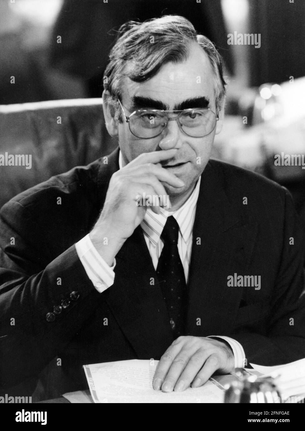 The Federal Minister of Finance and CSU Chairman Theodor Waigel ...