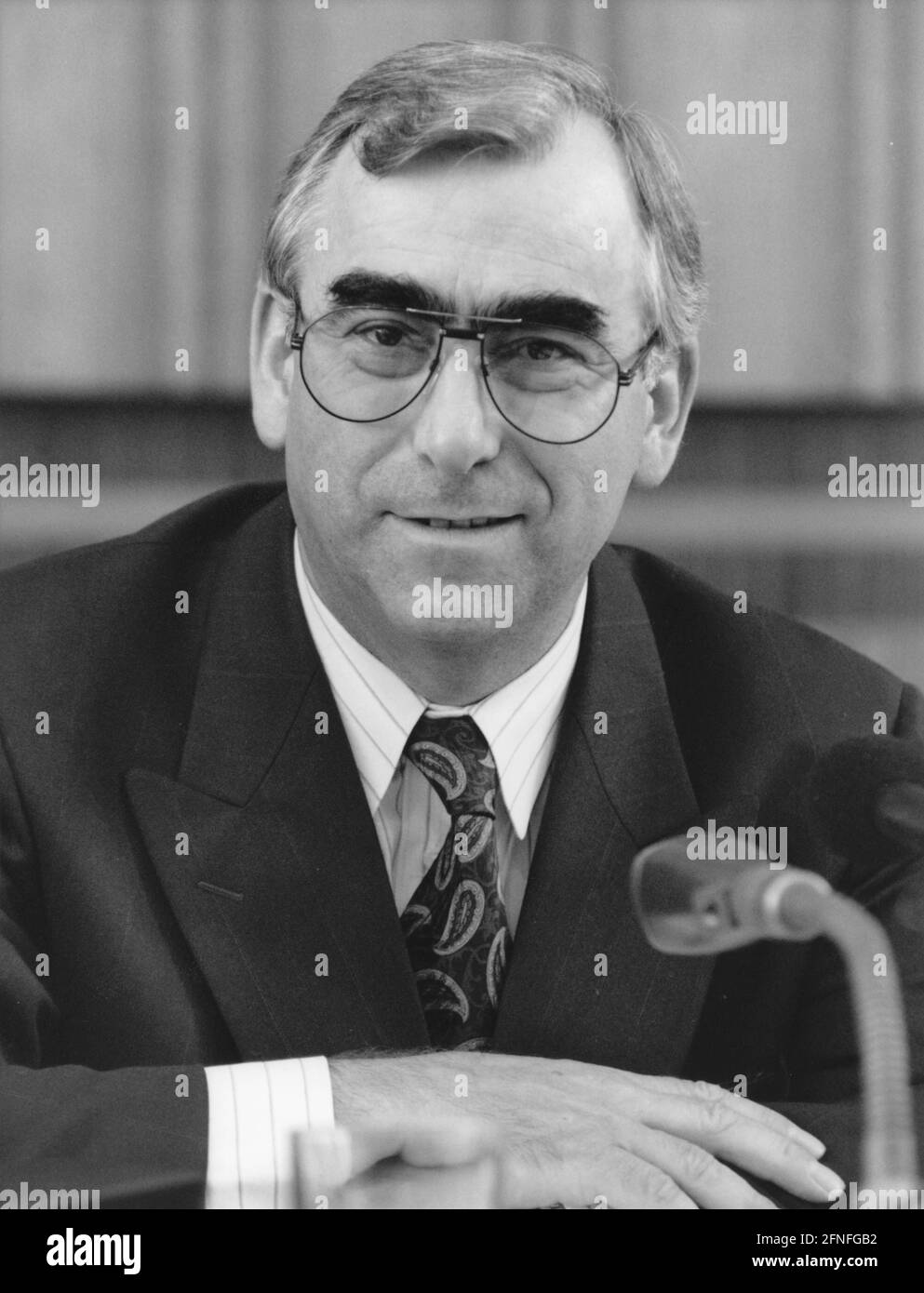 The Federal Minister of Finance and CSU Chairman Theodor Waigel in the ...