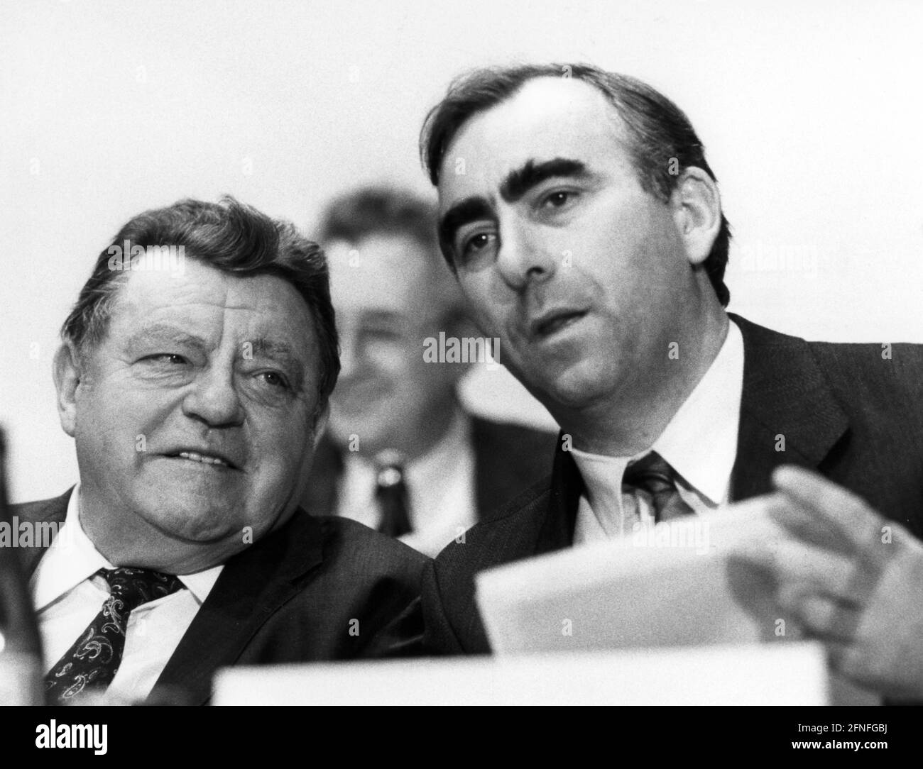 Bavarian Prime Minister Franz Josef Strauß and CSU state group leader ...