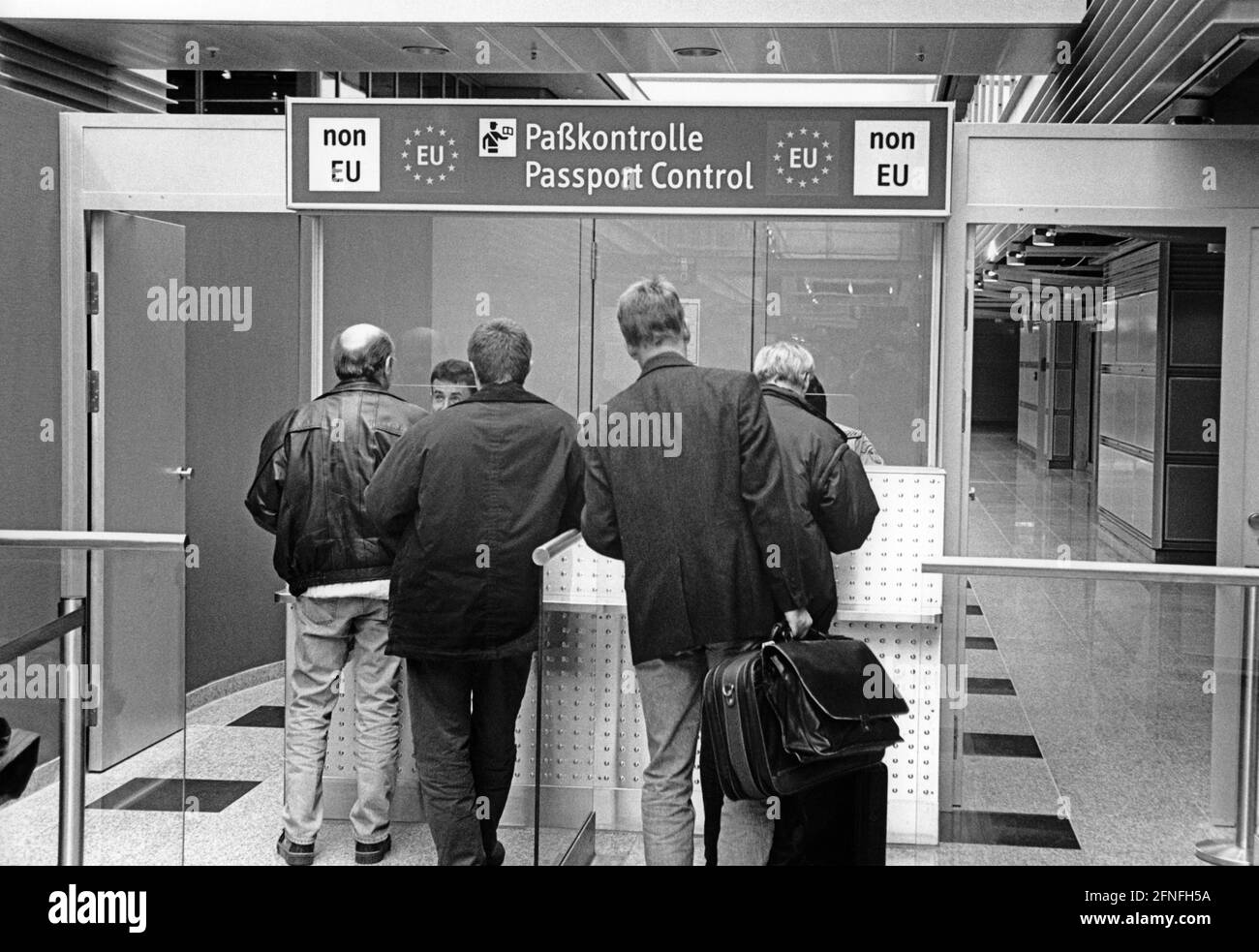 View of the passport control counter of Terminal A at Düsseldorf ...