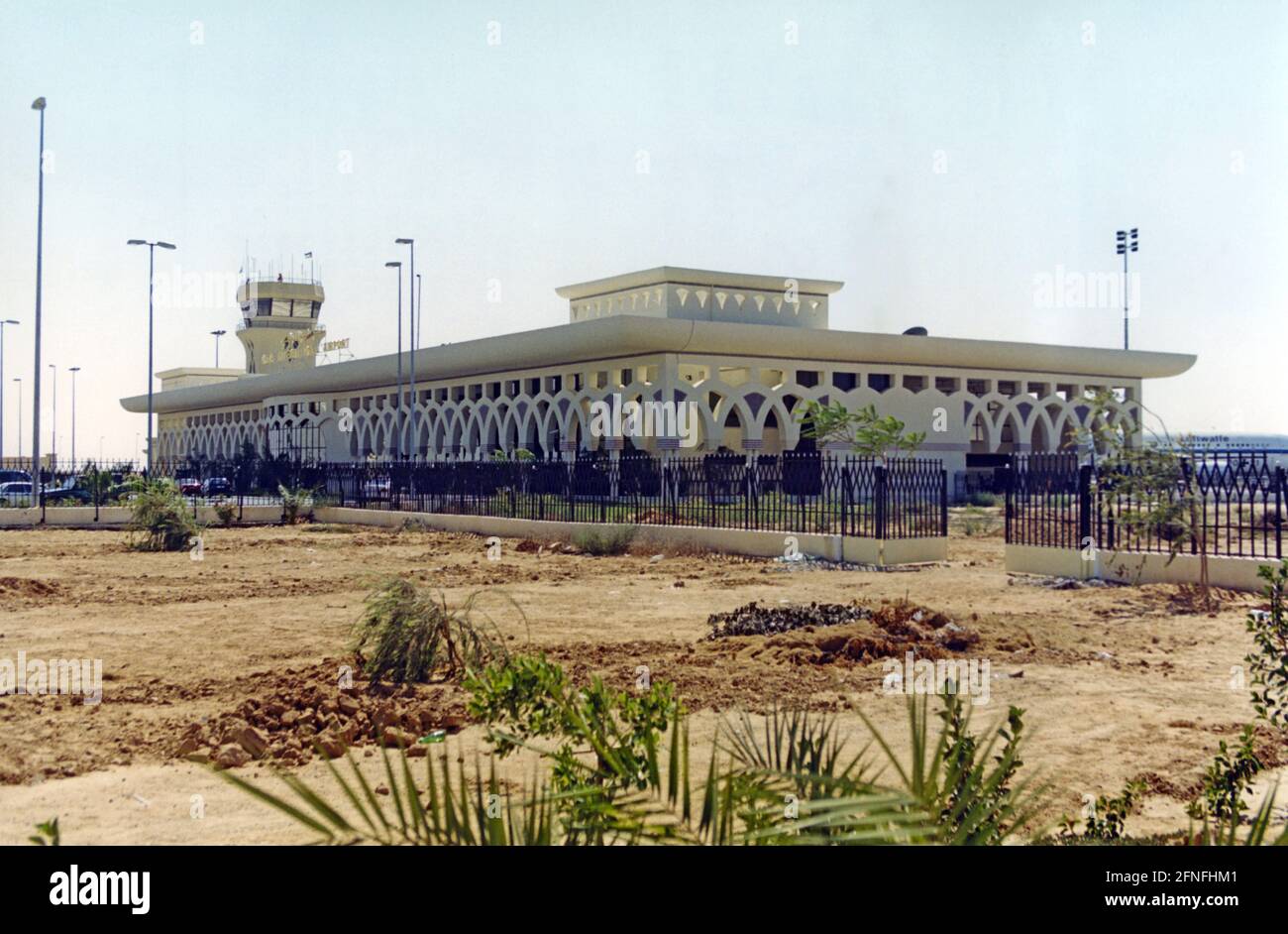 Exterior view of the new Gaza Airport. [automated translation] Stock ...