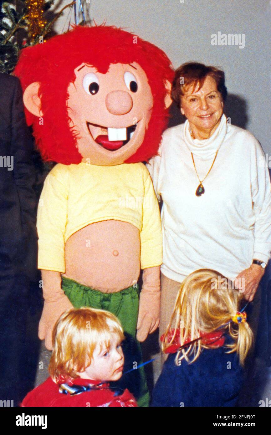 "Ellis Kaut with ""Pumuckl"", whom she invented and imagined for the ...