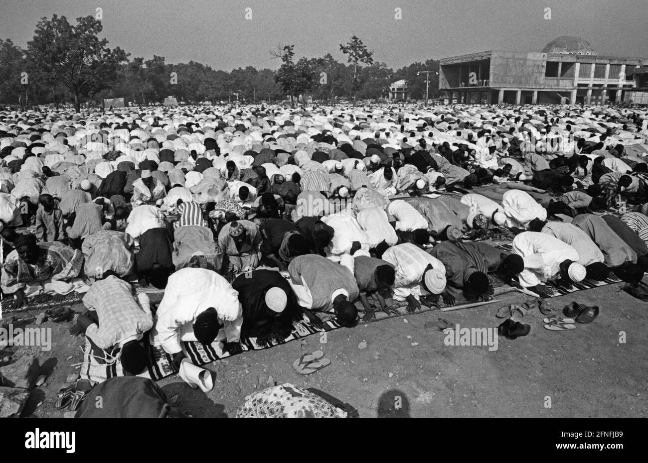 Muslims gather for prayer in the West African country of Mali. They ...