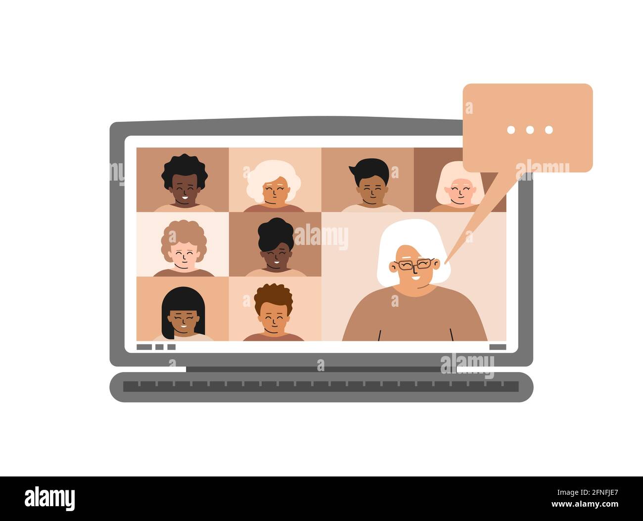 Elderly teacher class children Stock Vector Images - Alamy