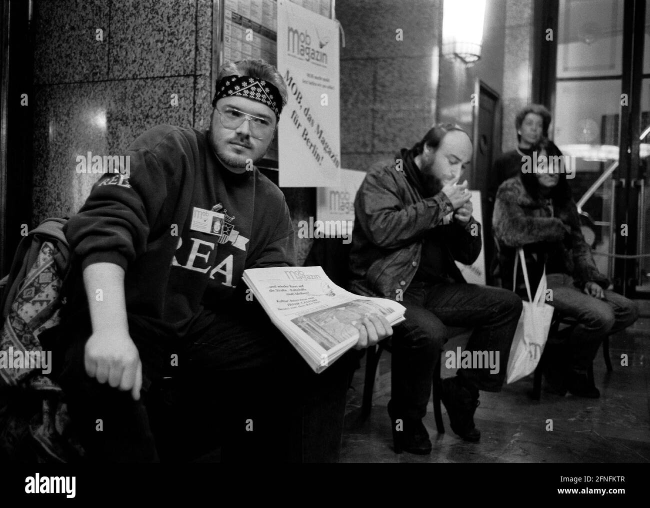 Presentation of the new homeless newspaper MOB in the foyer of the ...
