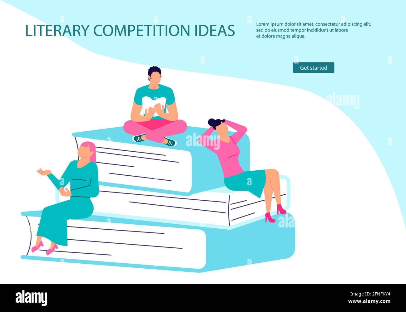 Landing webpage template of Classic culture and literature. TTiny ...