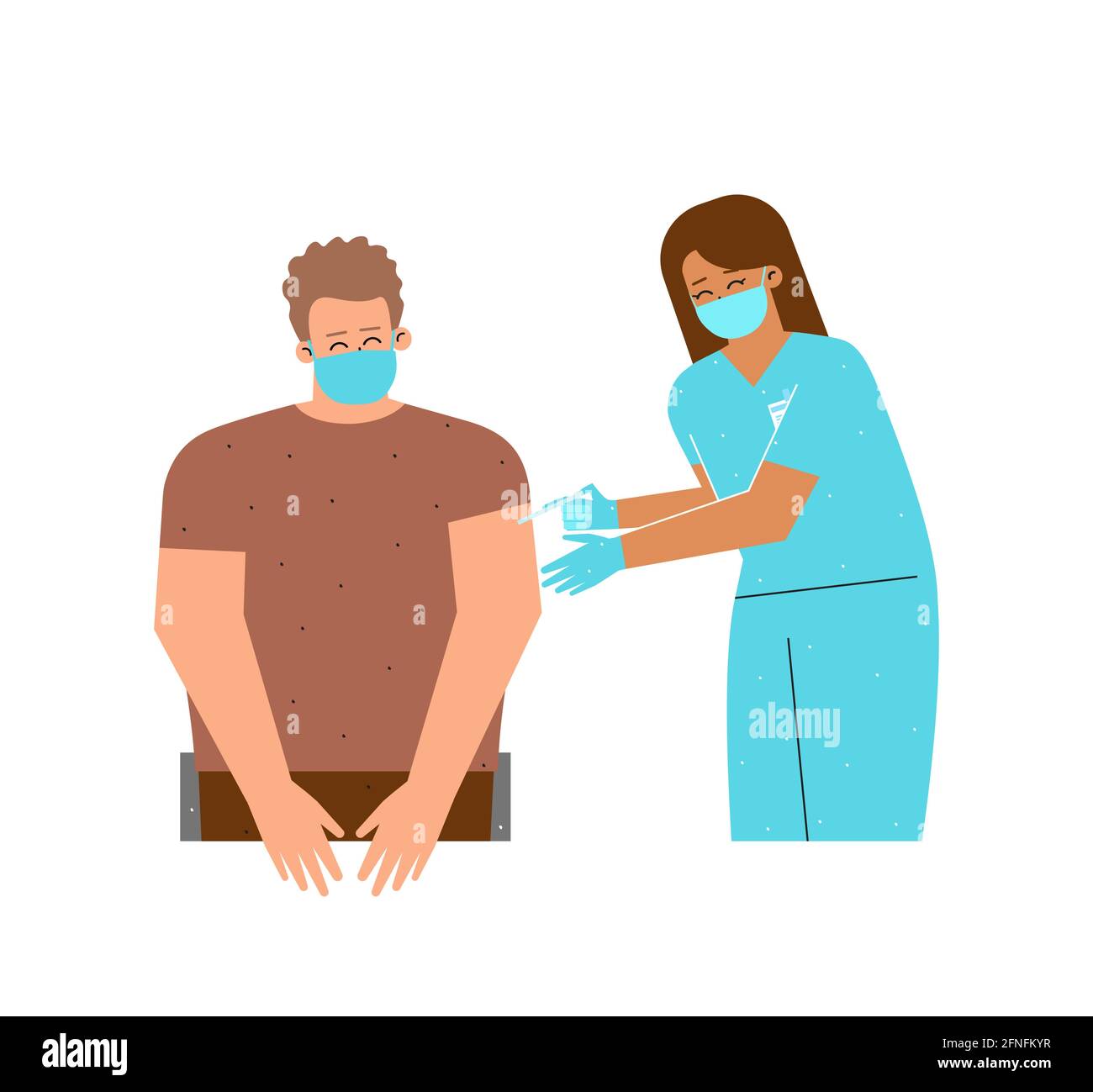 Young woman nurse syringe Stock Vector Images - Alamy