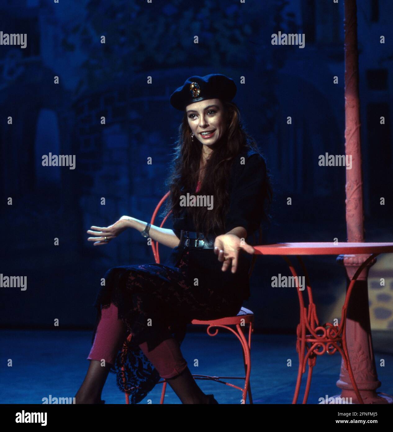 Alice, Carla Bissi, italienische Pop Sängerin, bei einem Auftritt, 1982 ...