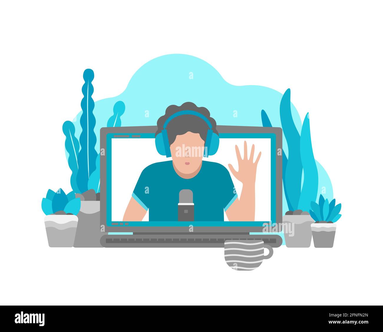 Teacher using camera Stock Vector Images - Alamy