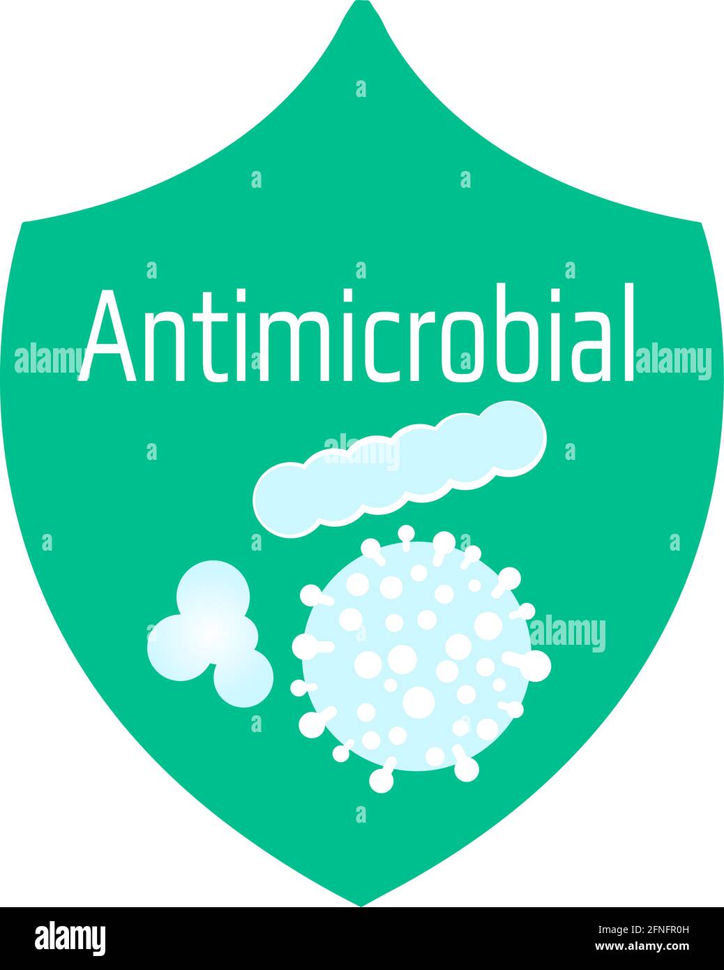 Antimicrobial shield vector icon virus protection concept Stock Vector ...