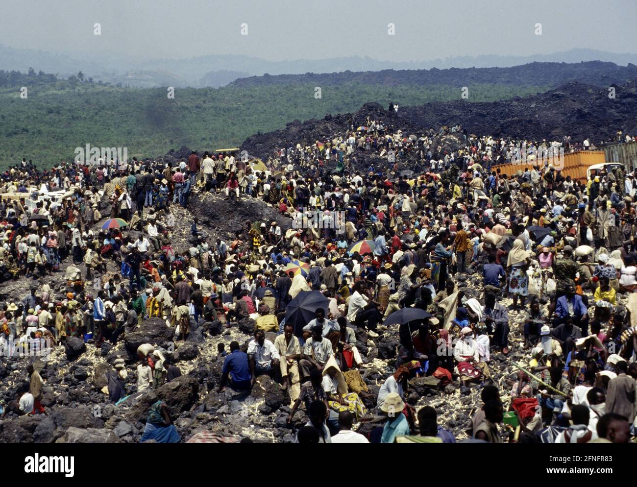 ZAIRE : Rwandan refugees in a camp near Goma , July 1994 [automated ...