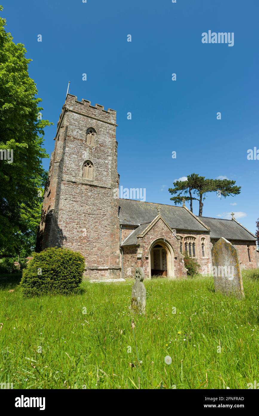The Church of St Peter and St Paul in village of Over Stowey in the ...