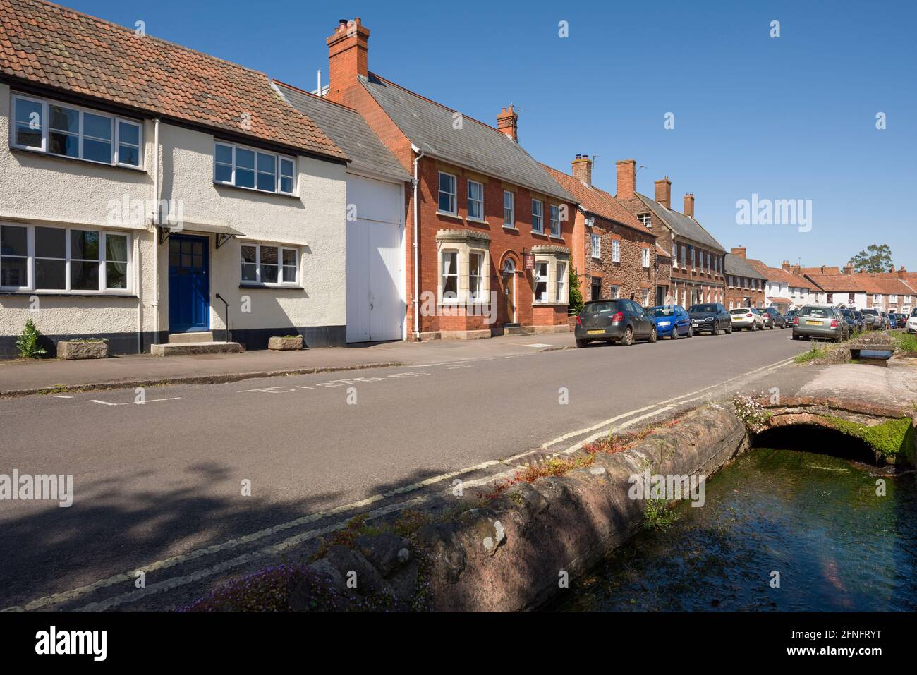Castle Street in the village of Nether Stowey at the foot of the ...