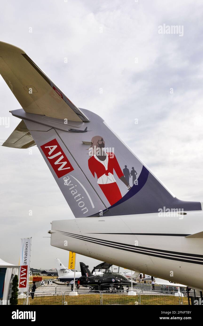 AJW Aviation at Farnborough International Airshow, UK, 2010. Trade ...