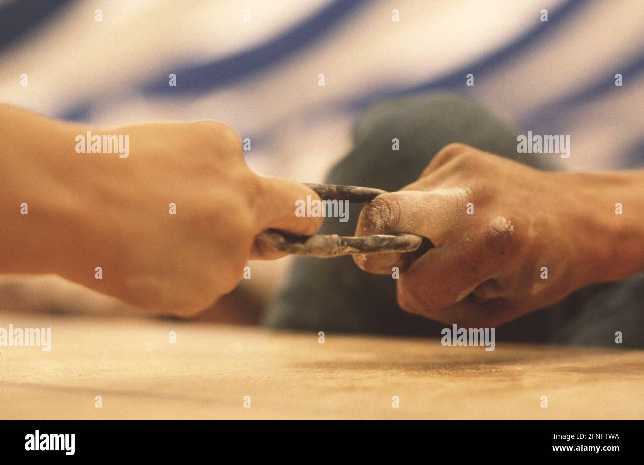 Tournament during the German Finger Hooking Championship in a beer tent ...