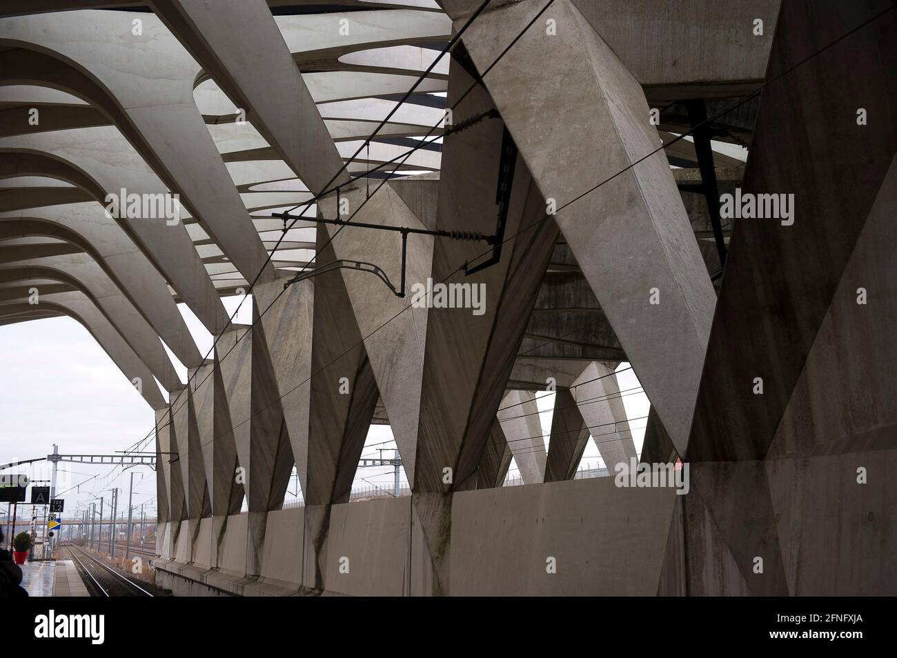 Europe, France, Satolas (TGV) railway station connected with Lyon Saint ...