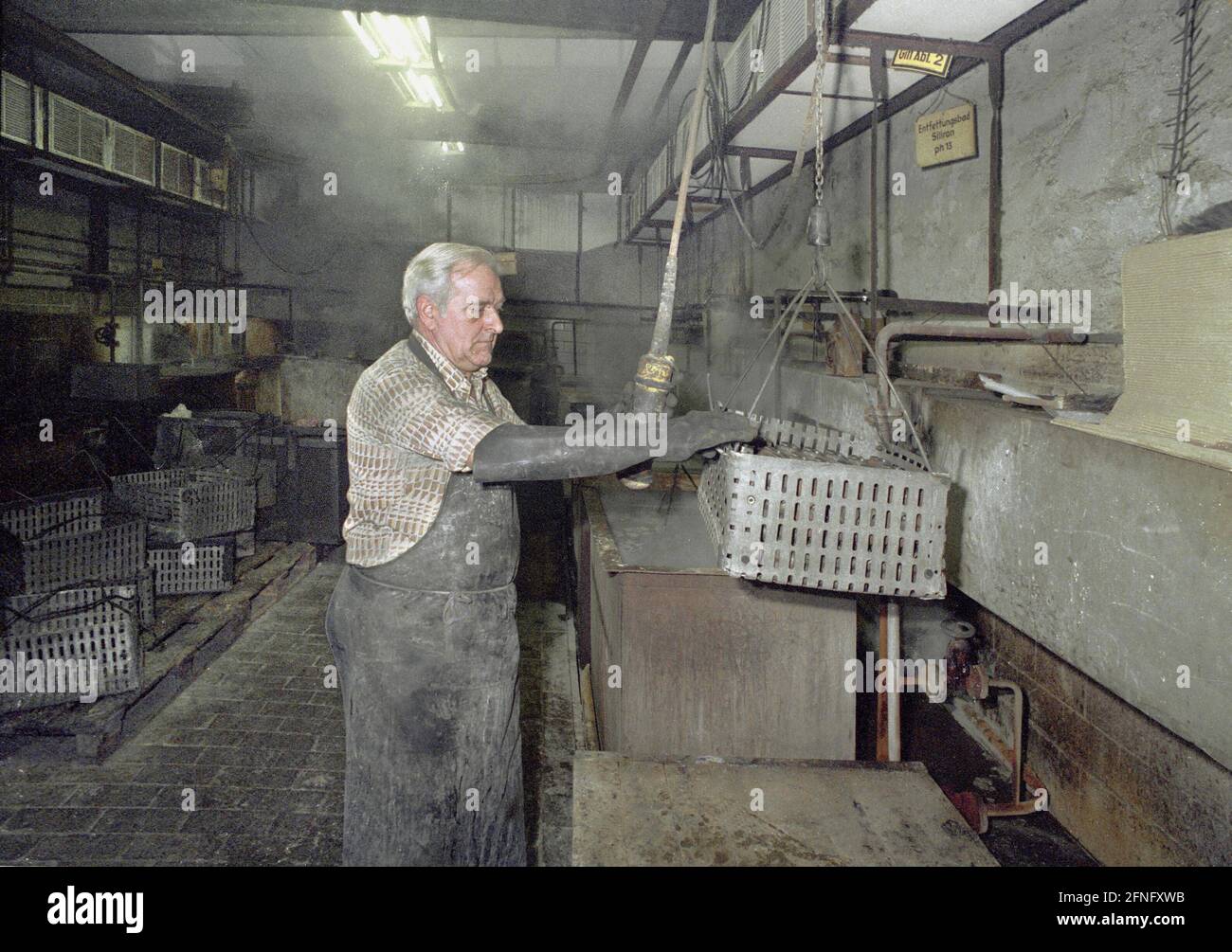 End of the GDR / Berlin / Industry / GDR / 1990 Electroplating plant of ...